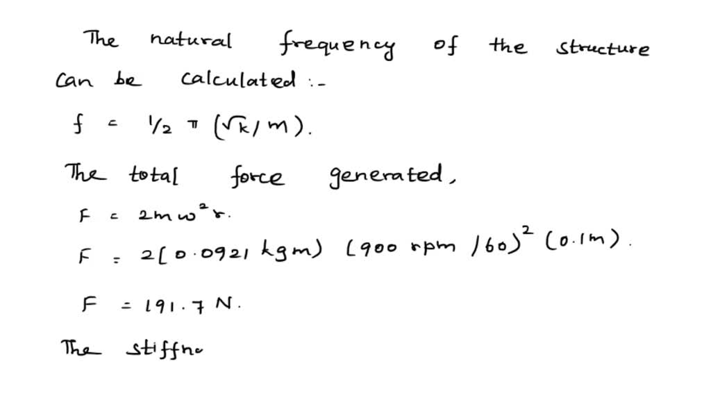 SOLVED: A counterrotating eccentric mass exciter shown in the figure ...