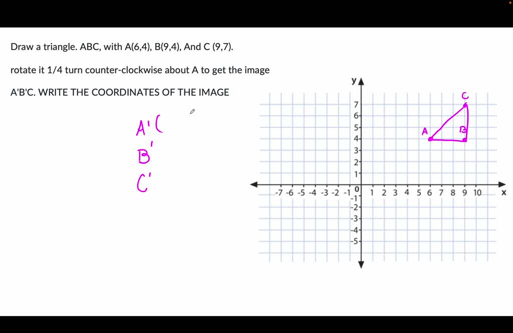 Triangle Abc Is Rotated To Create The Image Abc
