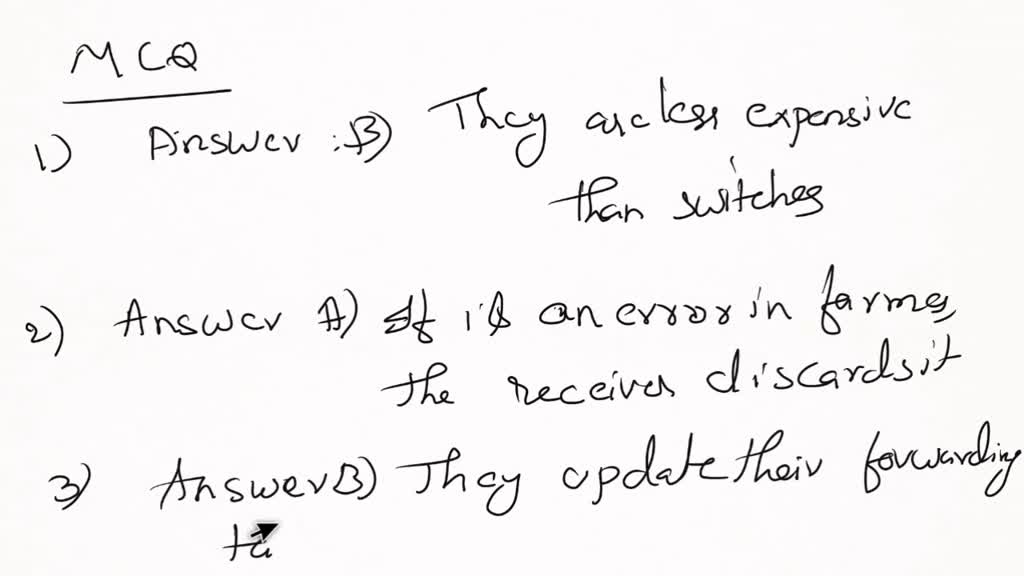 SOLVED: Q1) What are the differences between a Hub, a Switch, and a ...