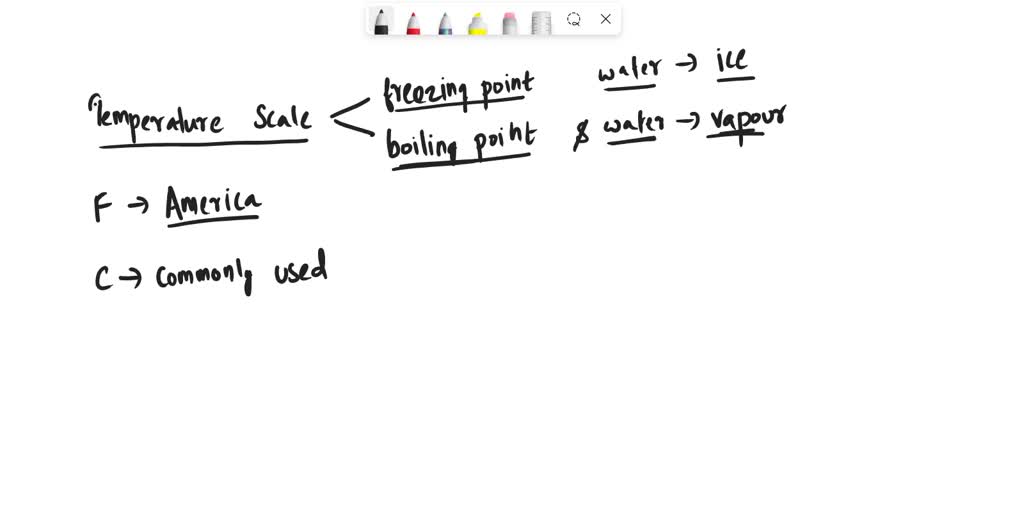 SOLVED: the temperature scale in which the freezing point of water is ...