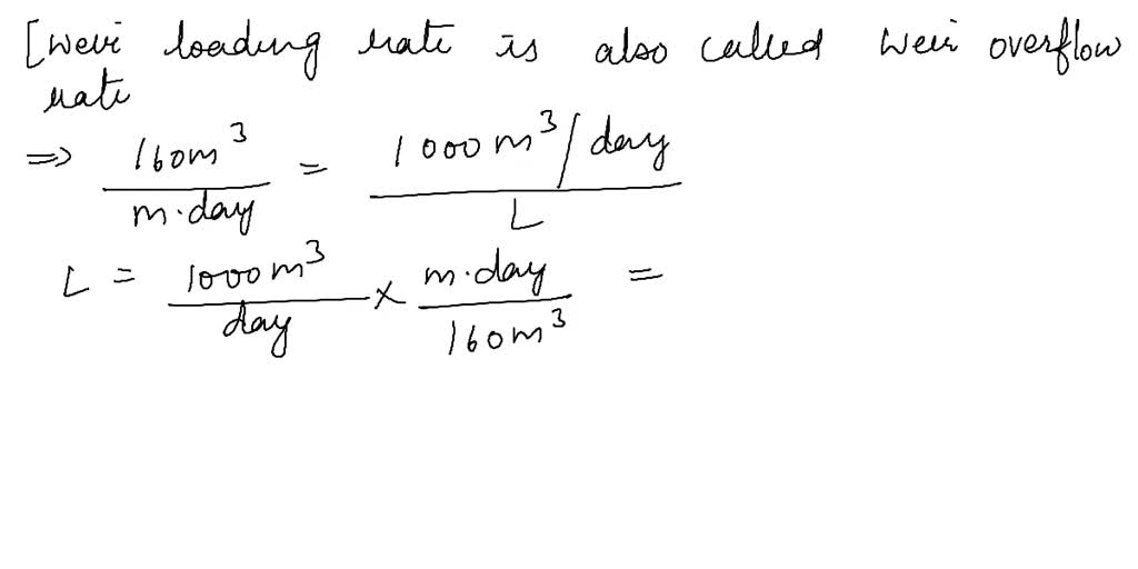 SOLVED: QUESTION 2 (15 Marks) Design a sedimentation tank for a flow (Q) of 1000 m/day ...