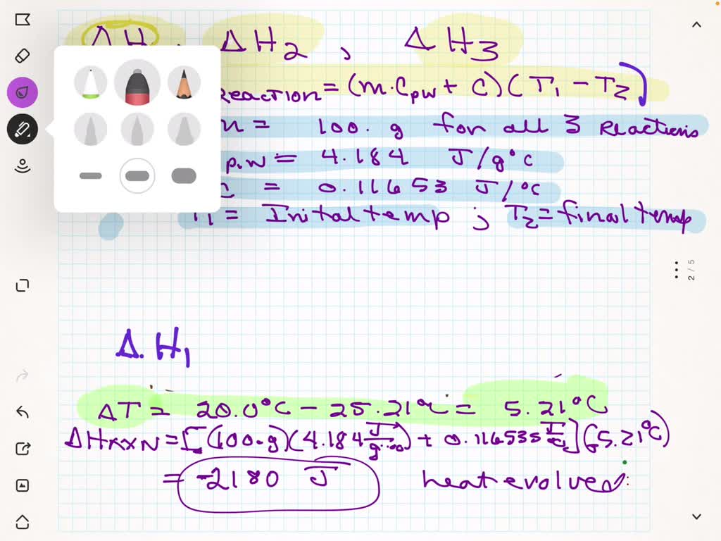 SOLVED: I am to calculate the net heat transfer, q, for each reaction using the following ...