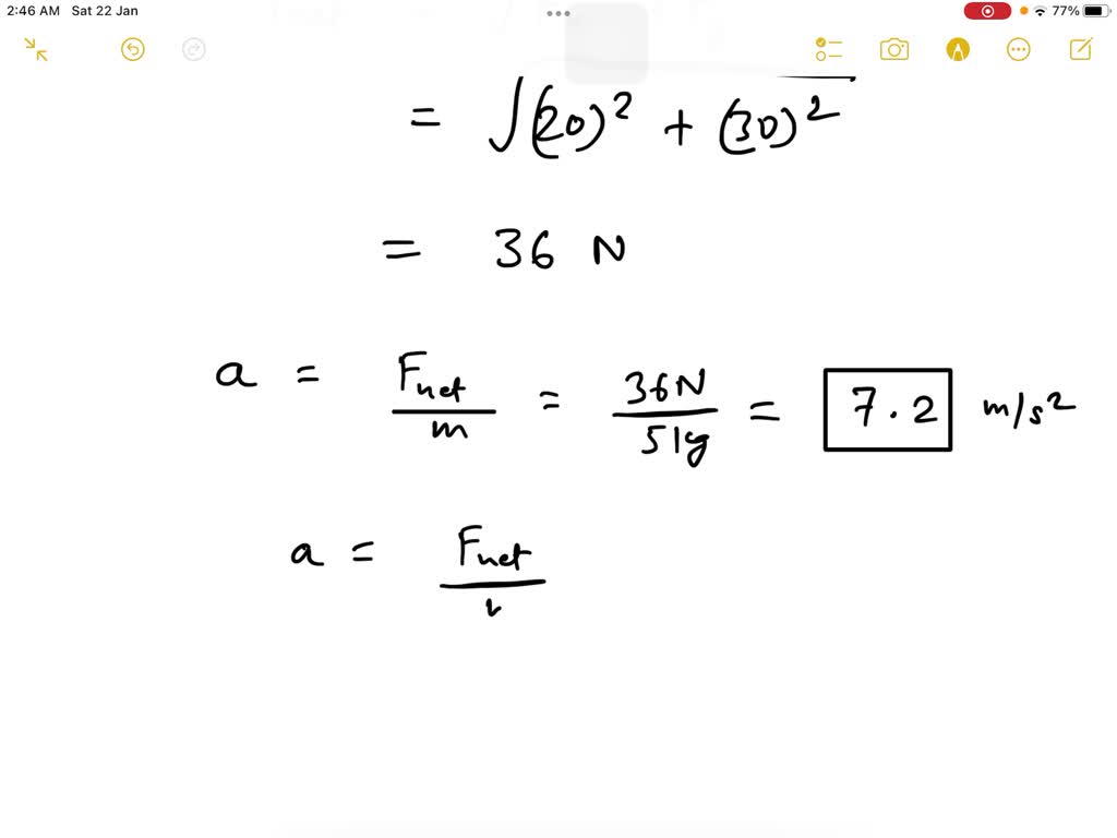 4 The Only Force Acting On A 5 0 Kg Object Has A Horizontal Component