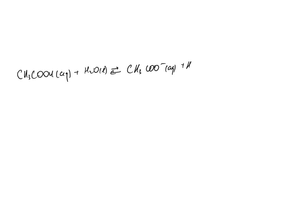 SOLVED: the correct balanced equation that describes the dissociation of CH3COOH in water