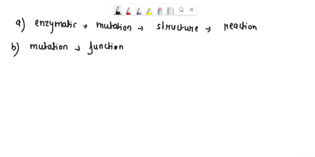 SOLVED: Predict how mutations in the following enzymes will change ...