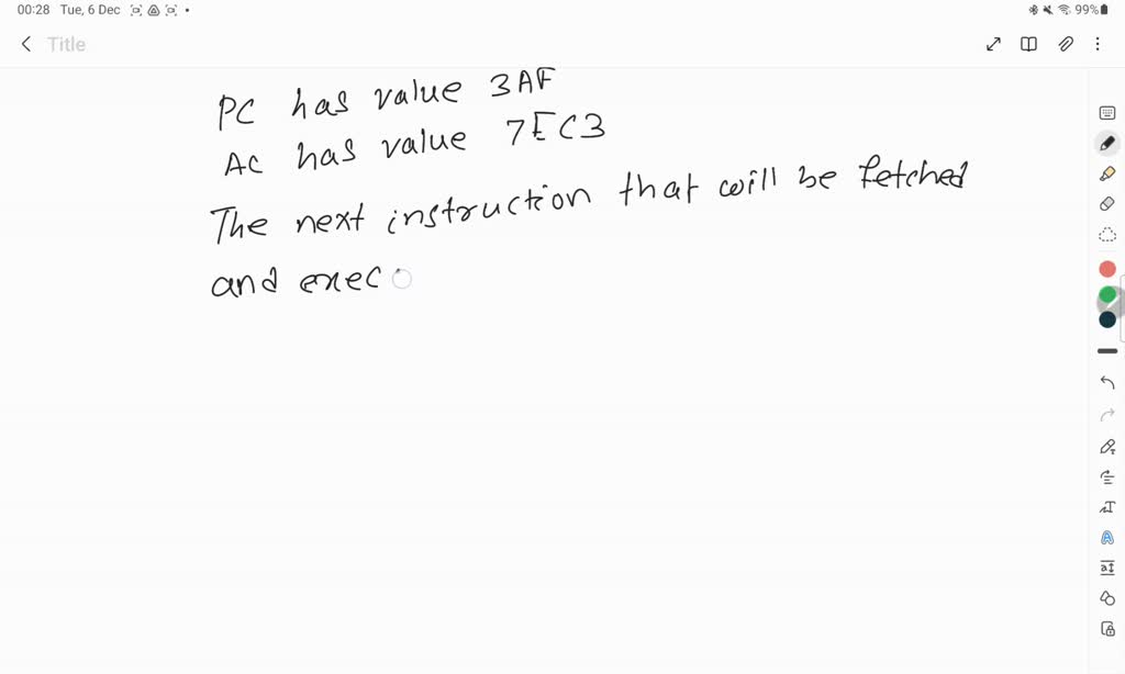 VIDEO solution: Show the contents in hexadecimal of the registers PC, AR, DR, IR, and AC and the ...