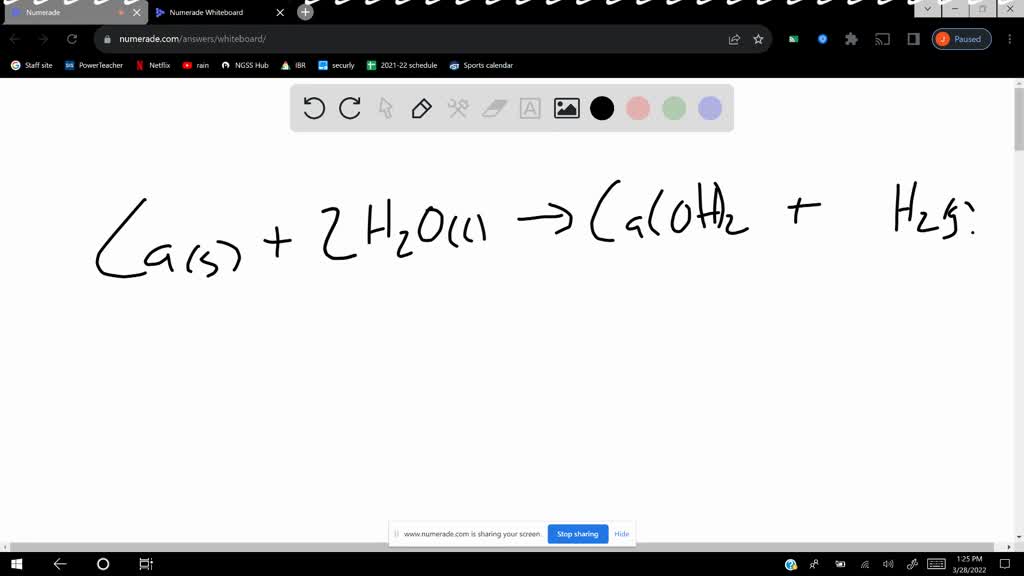 Write the balanced chemical equation for the reaction in which solid ...