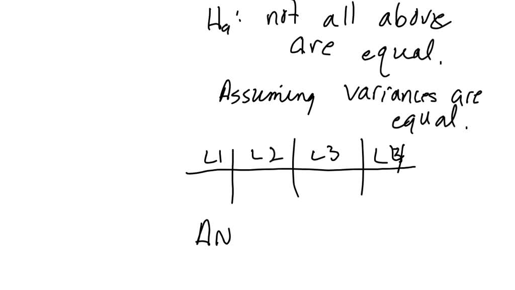 SOLVED: Chapter 12 - Analysis of Variance (ANOVA) o When do we use it? - Factor - Levels - Type ...