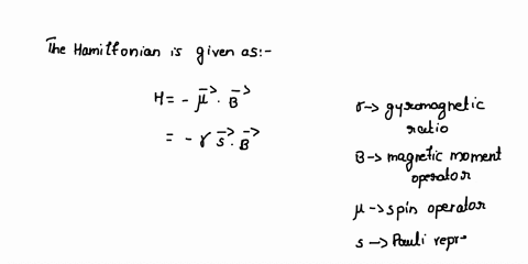 1. Heisenberg Equation for Spin Operators The Hamiltonian...