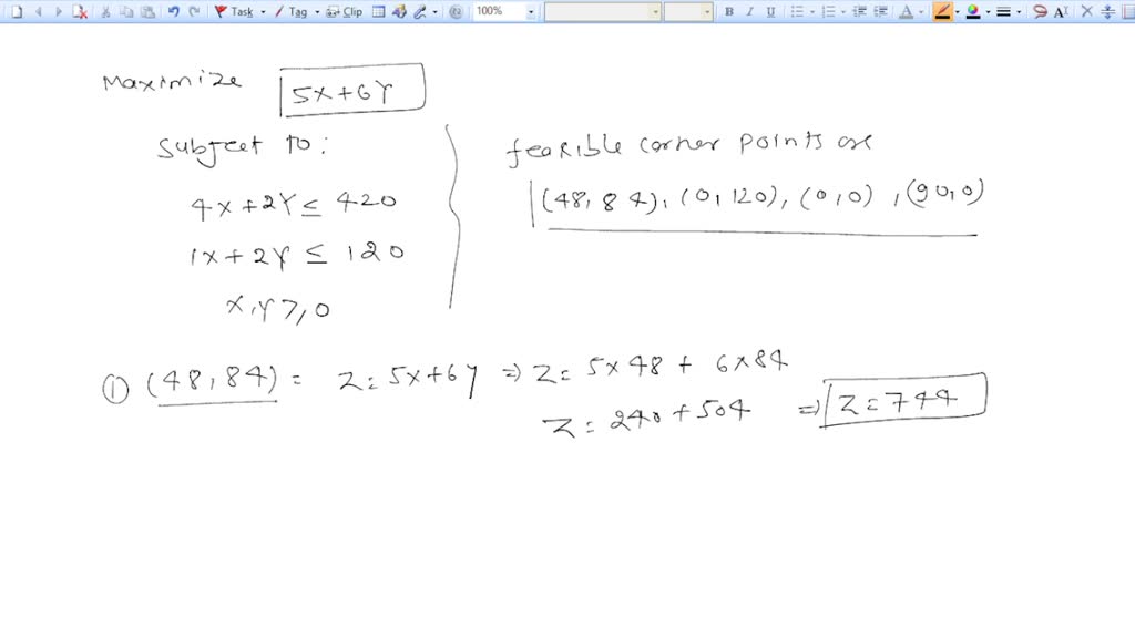 Solved Consider The Following Linear Programming Problem Maximize S X 6y Subject To 4x 2y â