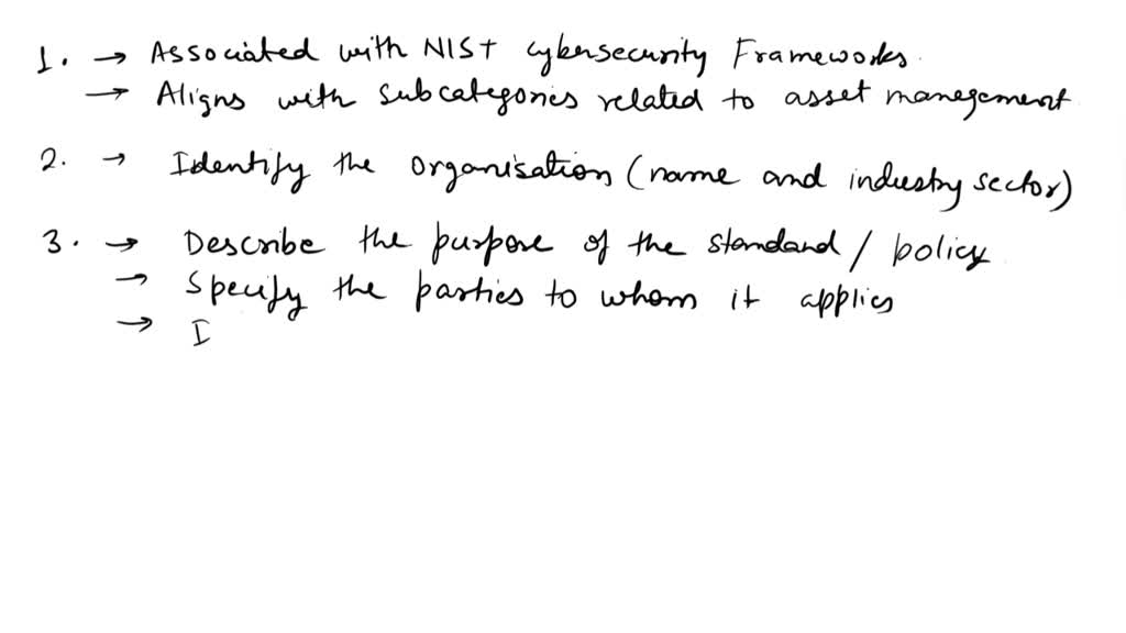 SOLVED: Which of the National Institute of Standards and Technology (NIST) Cybersecurity ...
