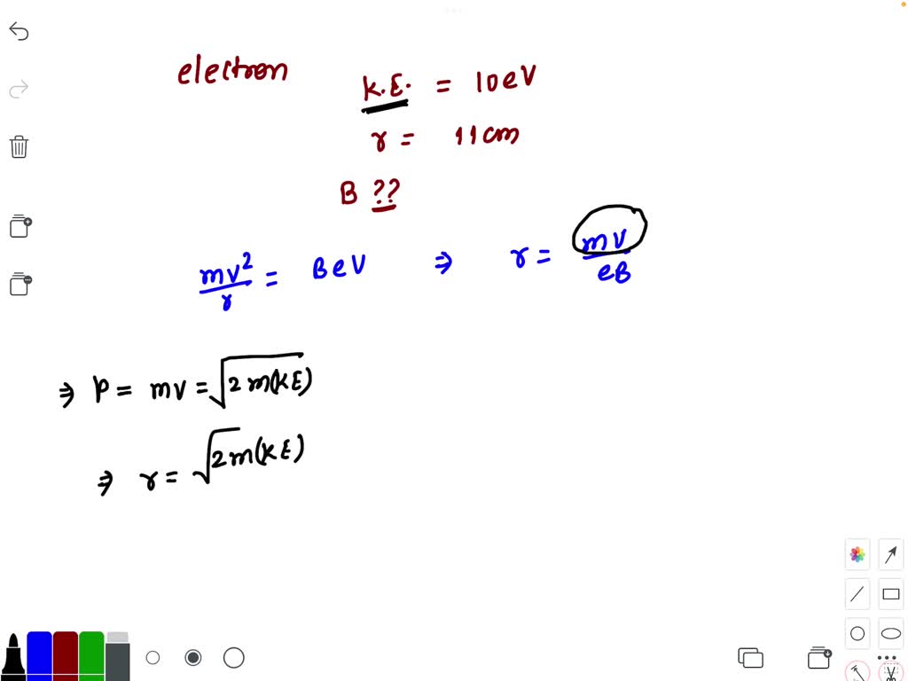 SOLVED: An electron is travelling with velocity v = 2 x 10^8 m/s in a ...