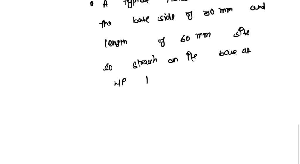 SOLVED: A right circular cylinder base diameter 60 mm and axis height ...