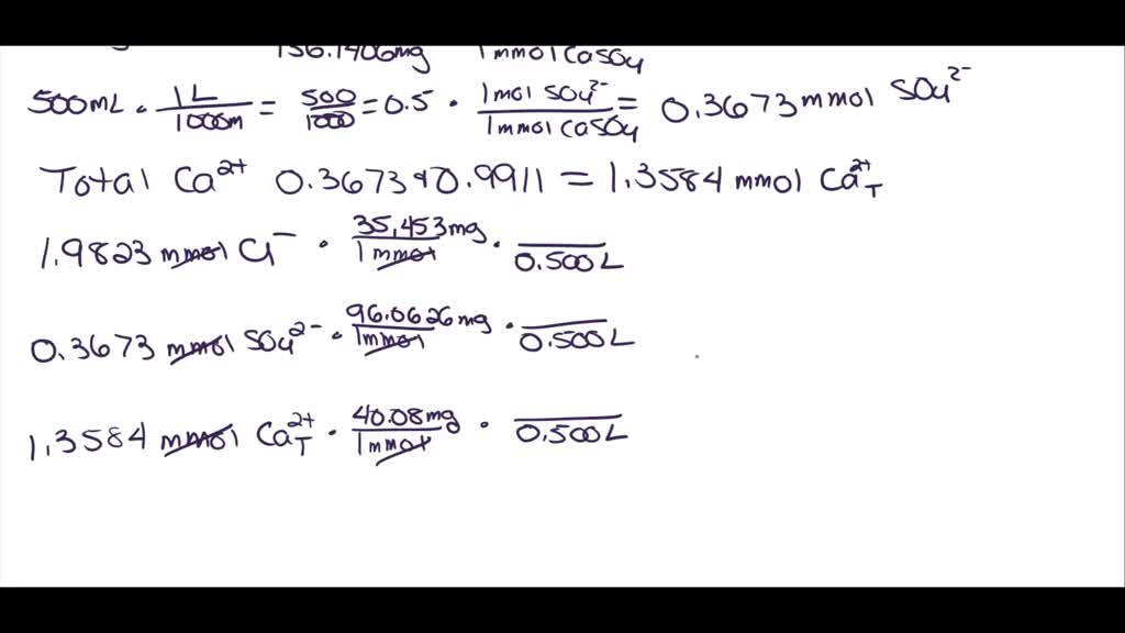 SOLVED: An aqueous solution is prepared by adding 220 mg of calcium ...