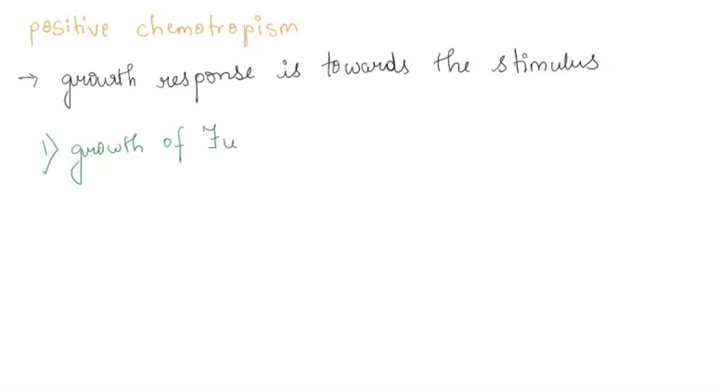 SOLVED: An example of positive chemotropism is growth of Fusarium ...