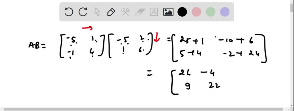 SOLVED: Compute the product AB by the definition of the product of ...
