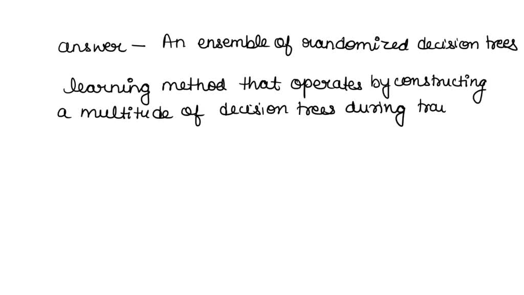 Solved Which Of The Following Algorithms Is Not A Machine Learning