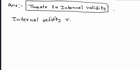 Identify a major threat to the internal validity of action...