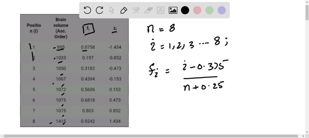 SOLVED A Sample Of Human Brain Volumes cm Is Given Below Use The Given Data Values To 