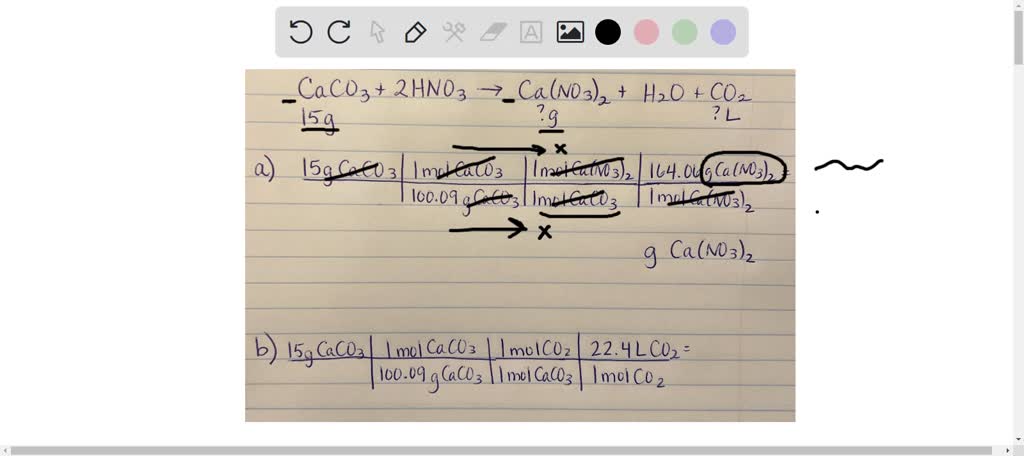 SOLVED: Please help me solve this. The reaction between 15 g of marble ...
