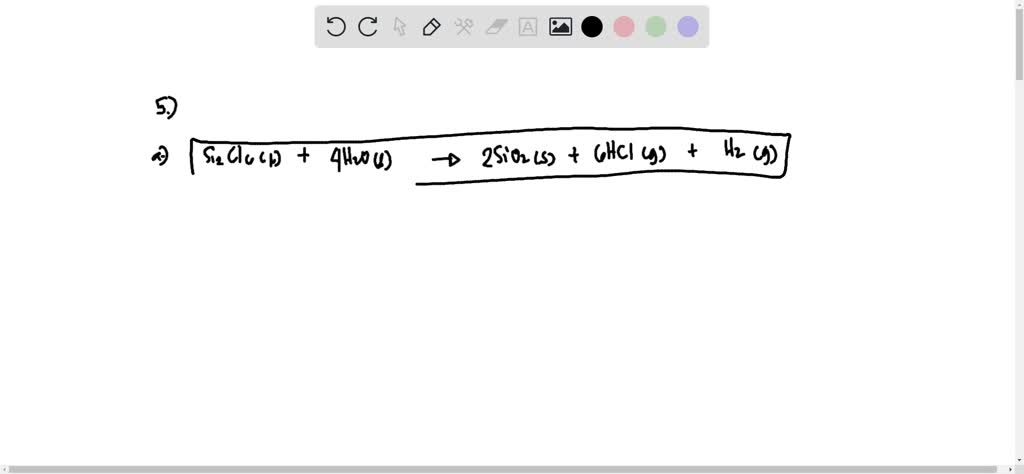 Liquid disilicon hexachloride reacts with water to form solid silicon ...