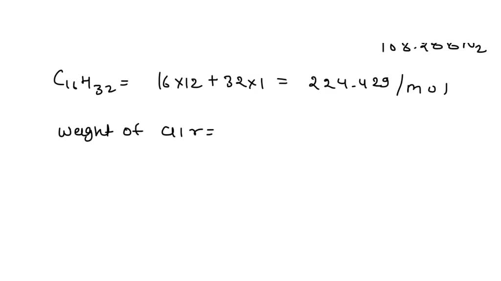 SOLVED: A typical industrial fuel oil, C16H32, is completely burnt with ...