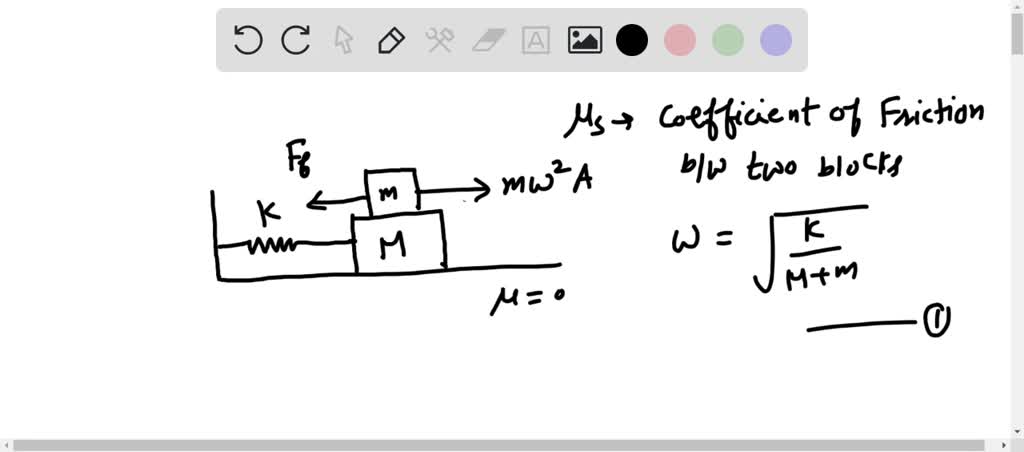 SOLVED: A block with mass M rests on a frictionless surface and is connected to a horizontal ...