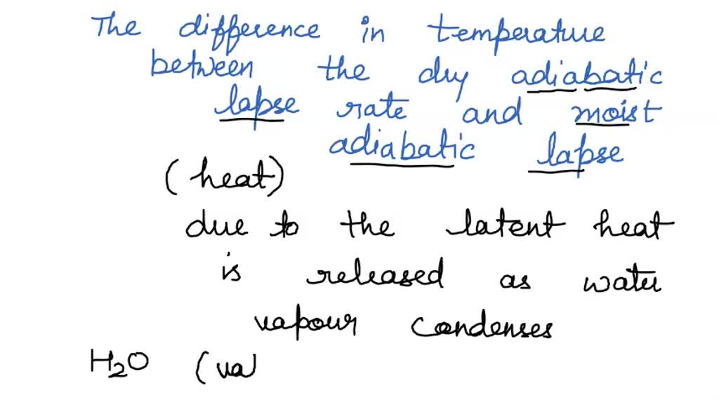 SOLVED: A dry (unsaturated) air parcel cools more quickly as it rises ...