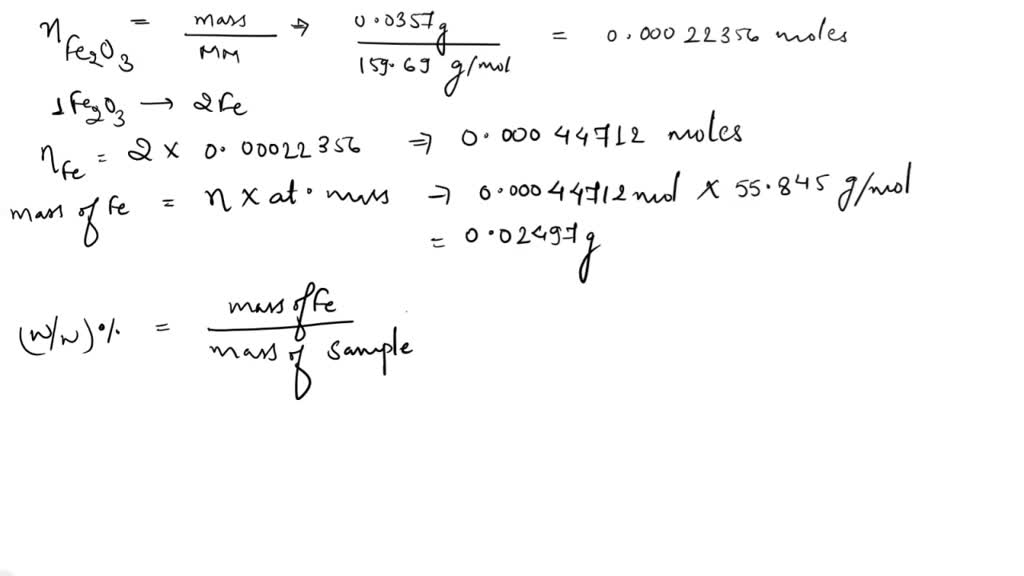 SOLVED: QUESTION 19 1,4639-9 sample of limestone was analyzed for Fej ...