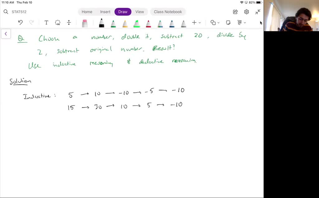 SOLVED: Use deductive reasoning to show that the following procedure produces a number that is ...