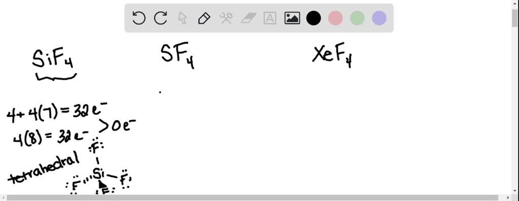 SOLVED: The molecules SiF4, SF4, and XeF4 have molecular formulas of ...