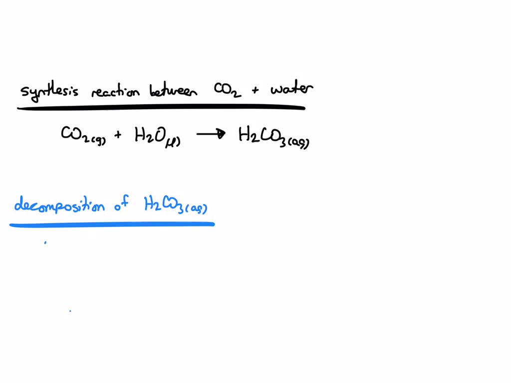 SOLVED: What is the synthesis reaction that occurs when carbon dioxide ...