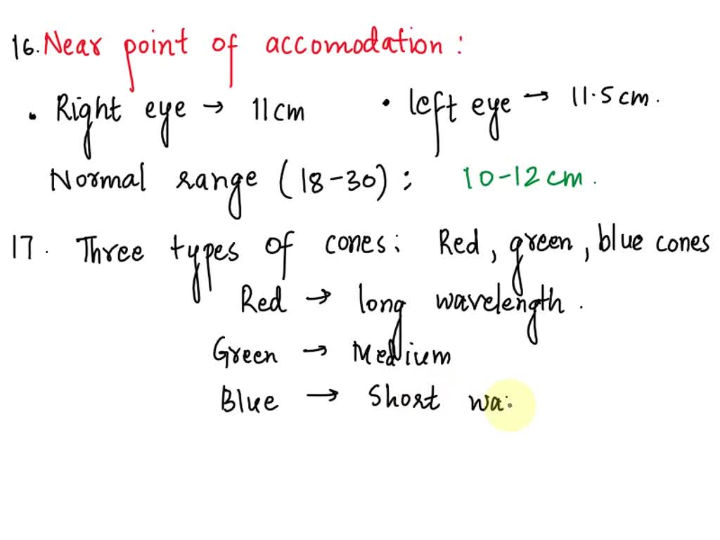 VIDEO solution: 16. Record the distance of your near point of ...