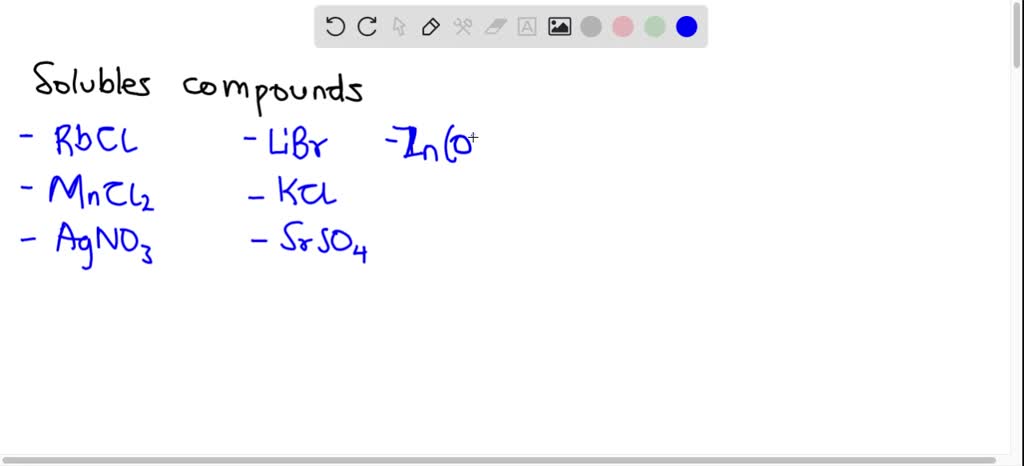 SOLVED: Solubility and Precipitation Reactions Determine whether each ...