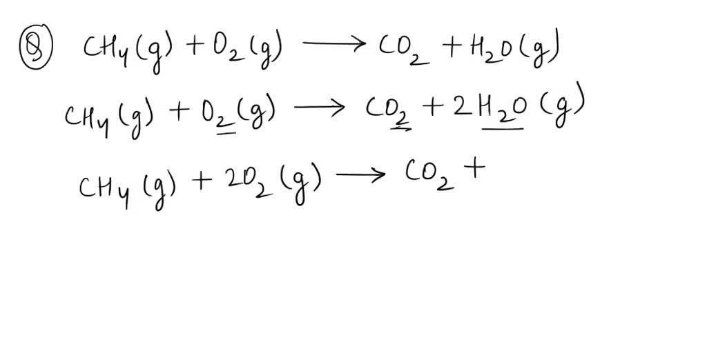 SOLVED: Complete combustion of methane When methane (CH4CH4) burns, it ...