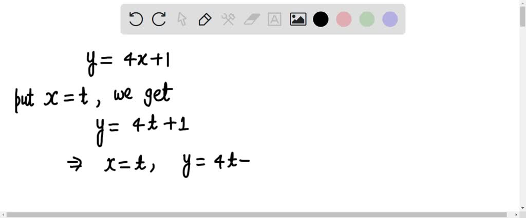 Solved Write Parametric Equations For The Given Curve For The Given Definitions Of X 4r 1
