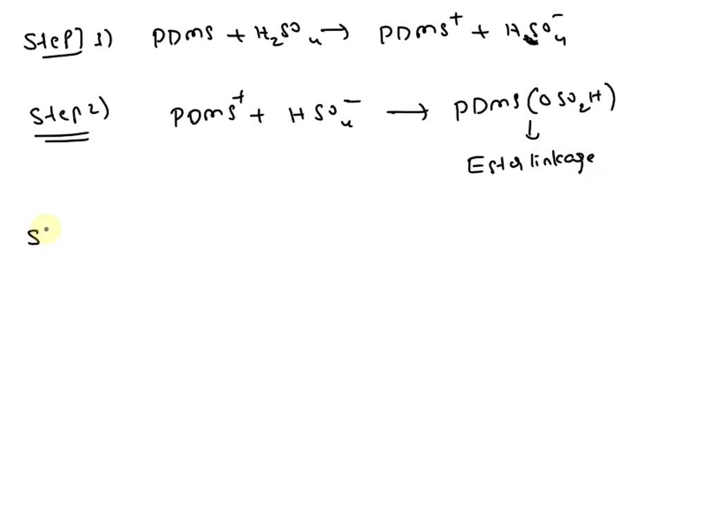 Mechanism for the Reaction of PDMS with Sulfuric Acid