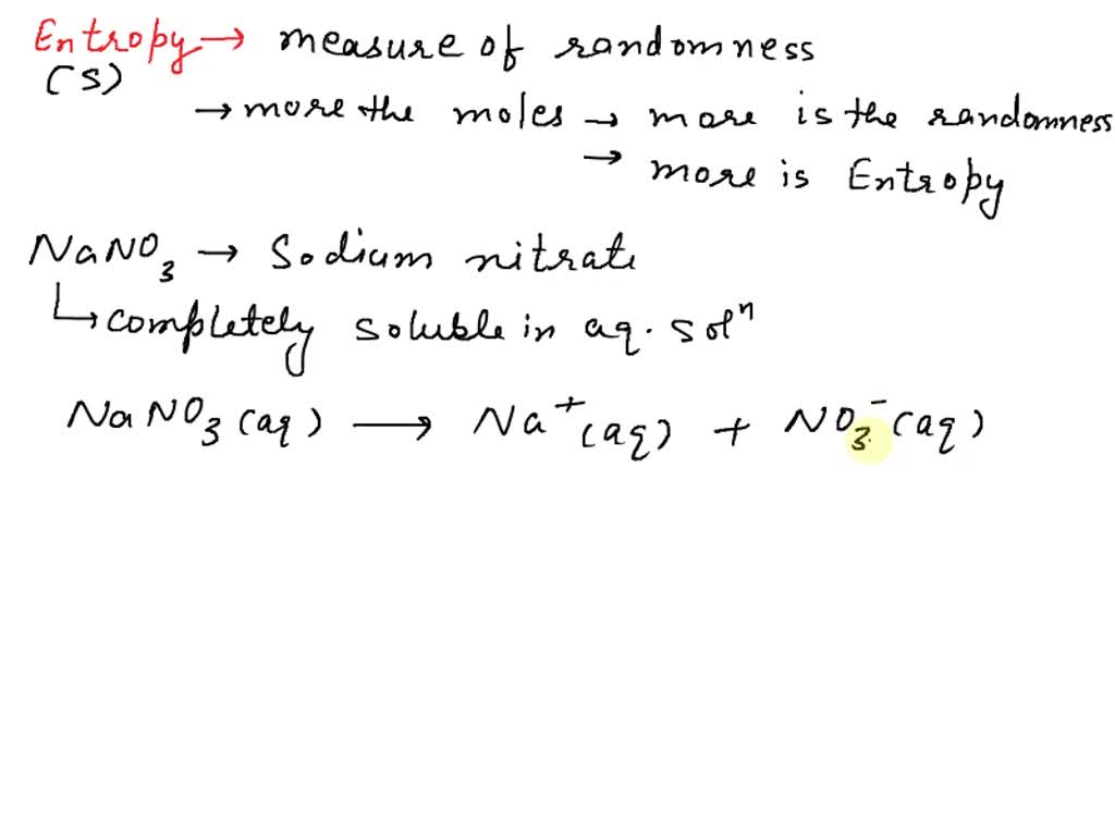 SOLVED: When NaNO3 dissolves in water, it dissociates into two ions ...