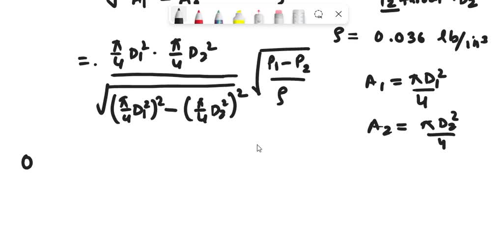 SOLVED: A perfect venture with throat diameter of 1.8 inches is placed ...