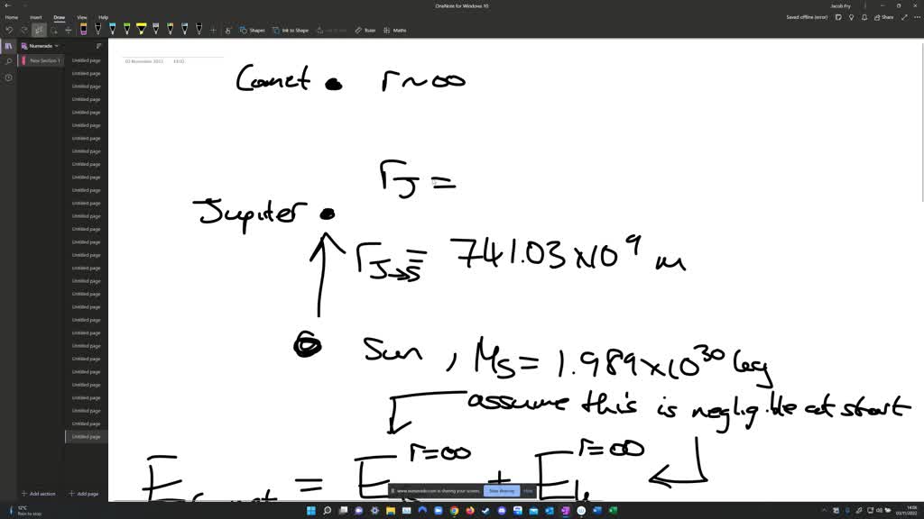This problem is closely related to the impact of the comet Shoemaker-Levy with Jupiter ...
