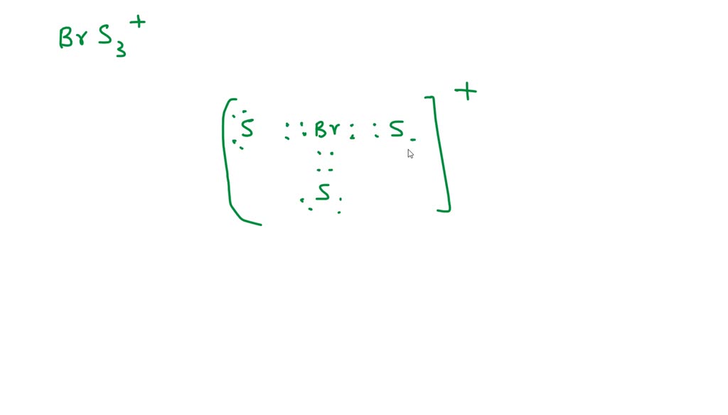 SOLVED: What is the correct Lewis dot structure of BrS3?