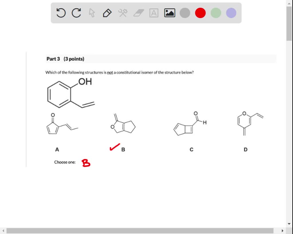 SOLVED: Which of the structures shown on the right is constitutional ...