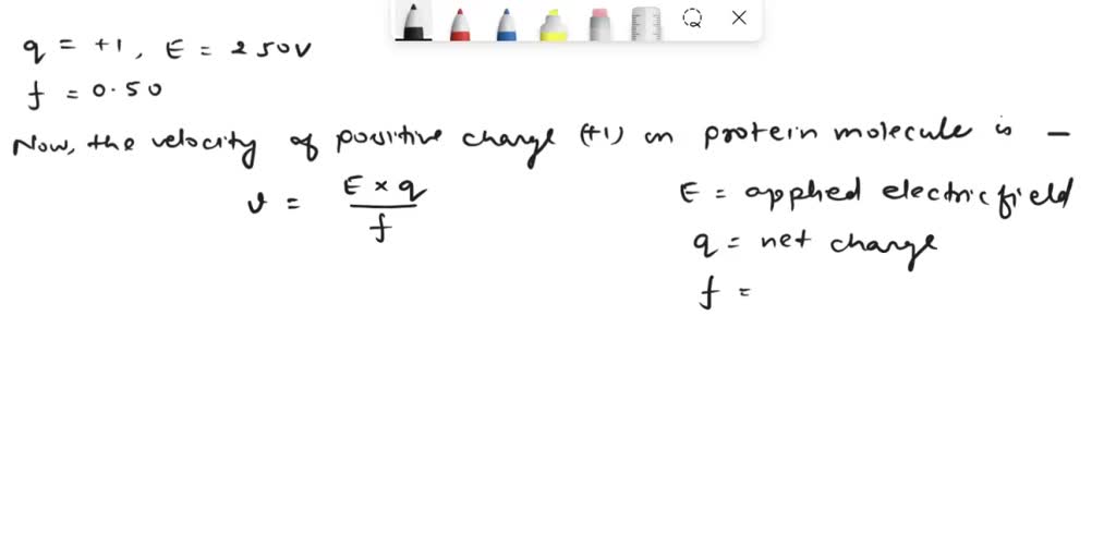 SOLVED: Q7. A positive charge (+1) protein is ran through gel ...