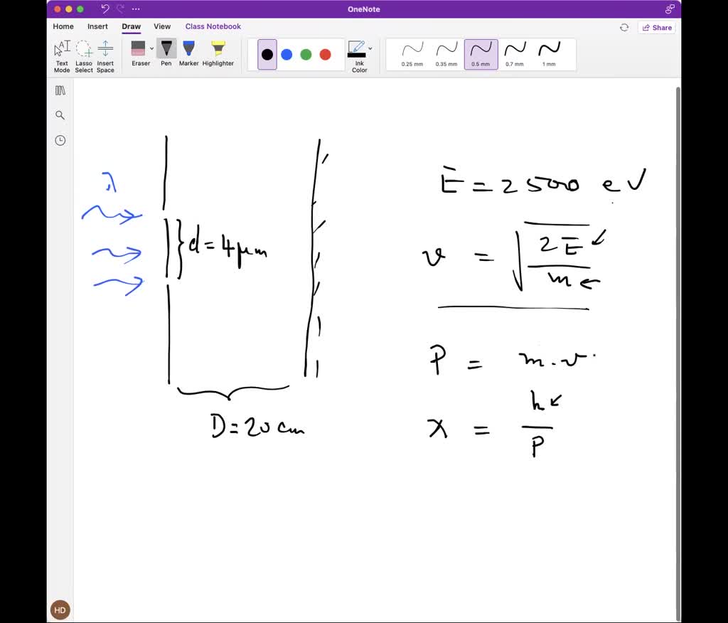 SOLVED: In a double slit experiment with two slits of width 1.0 ...