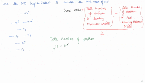 use the mo diagram below to calculate the bond order for bo 35693