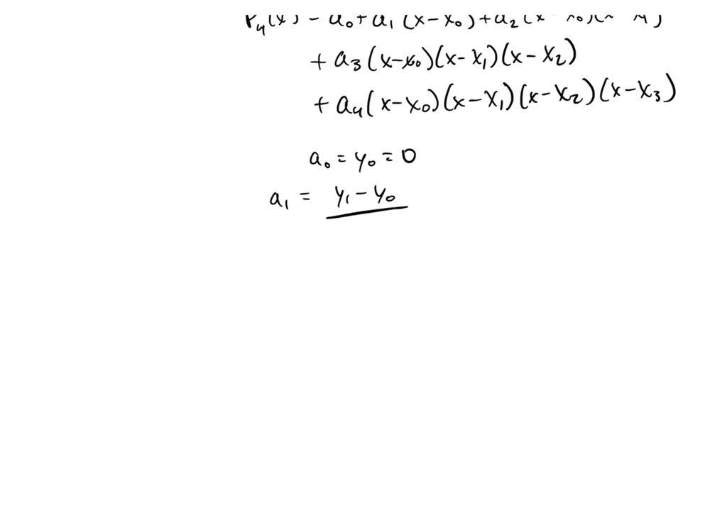 Solved A Find The Interpolating Polynomial Of The Following Point And