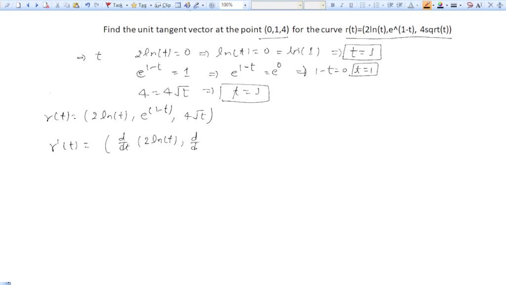 SOLVED: Consider the curve traced by the vector function r(t) = (02,3t,914/3) 70. (a) Calculate ...