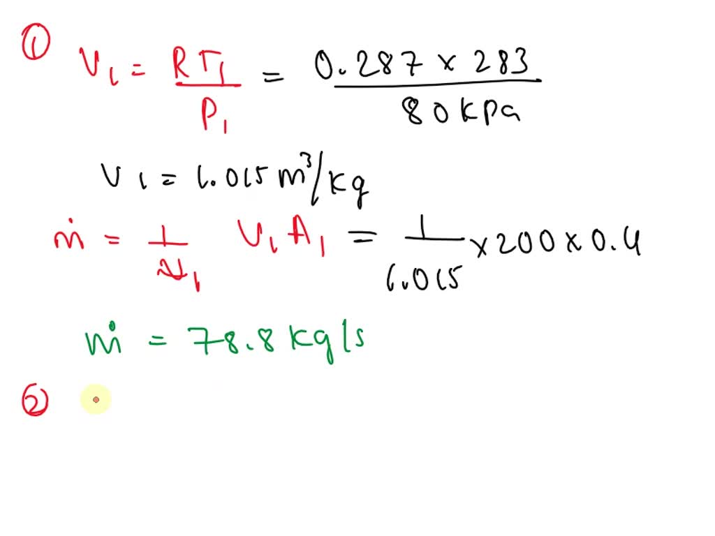 SOLVED: QUESTION 2 [20 MARKS] (a) Air at 15Â°C and 80 kPa enters the ...