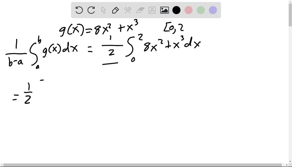 Solved Find The Average Value Gave Of The Function G On The Given