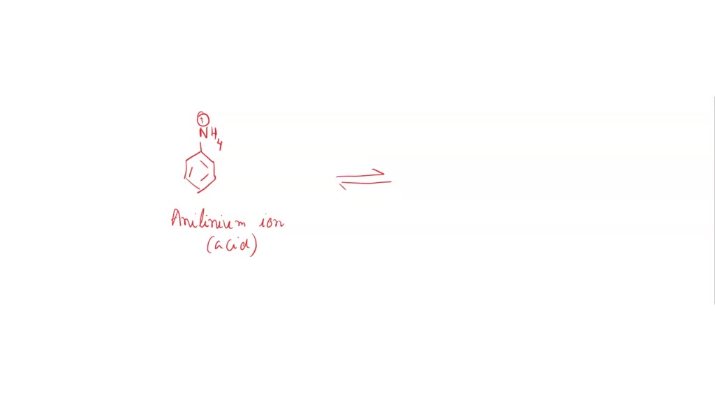 SOLVED: Draw the structure of protonated aniline (anilinium ion) and ...
